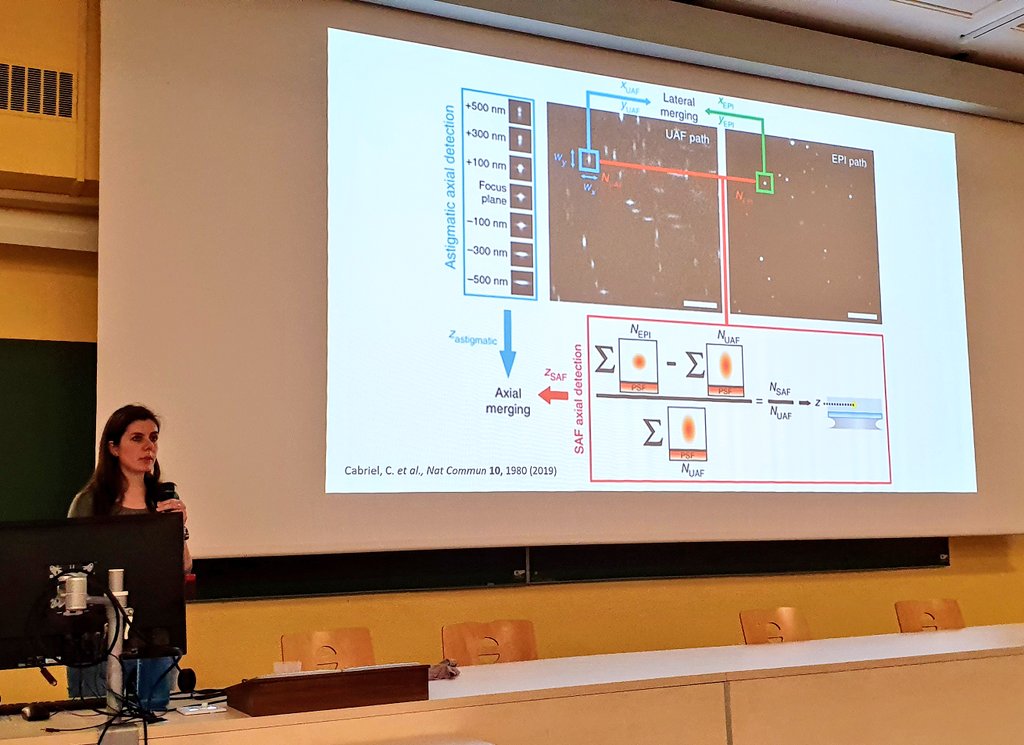 Karoline and Florian present their PhD projects at the INP seminar ...